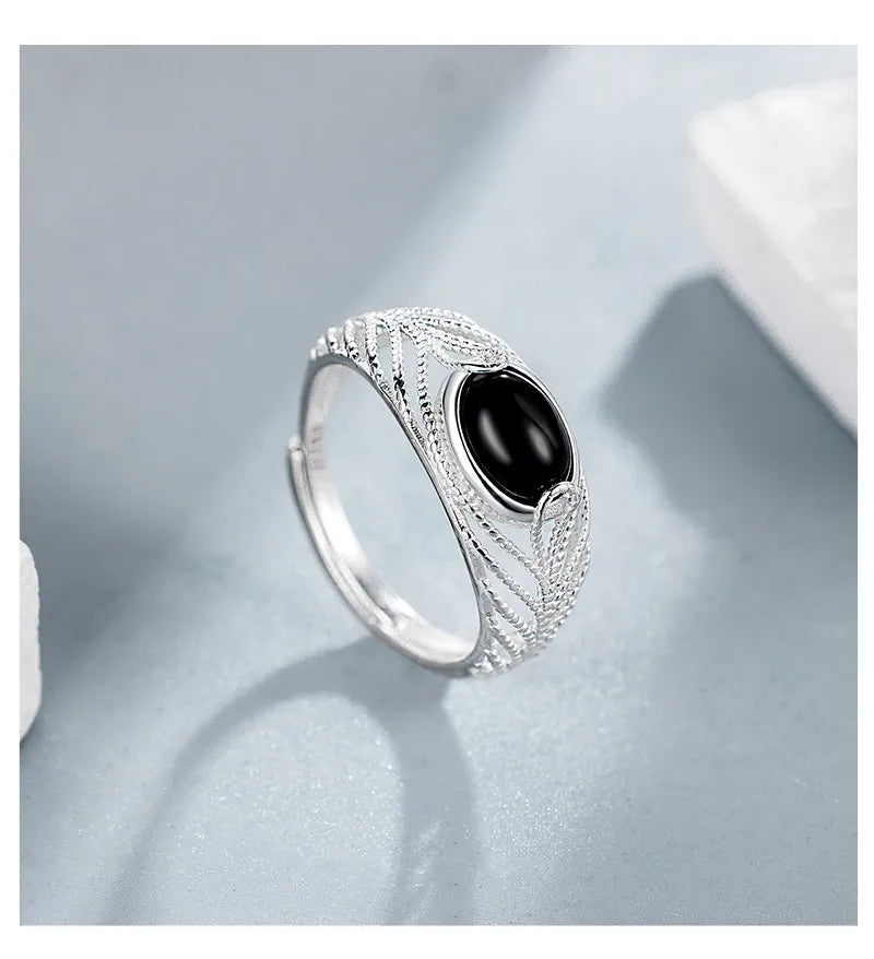 Silver Agate Ring – Barjena
